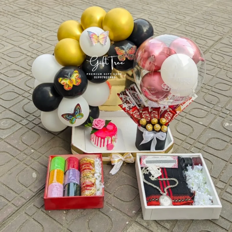 Sharee Hamper with Churi, Cake, Balloon & Chocolate - gifttreebd.com